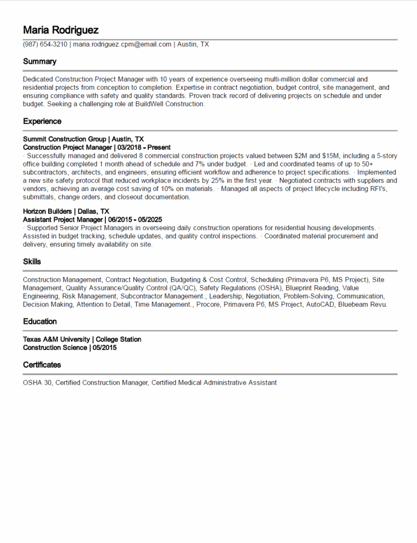 10 Proven Project Manager Resume Examples That Land Interviews - MagicalAPI