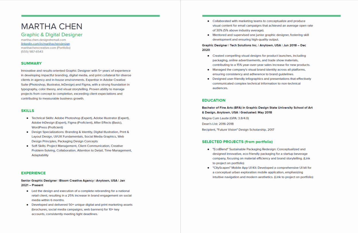 10 Must-Have Sections for Your Graphic Design Resume - MagicalAPI
