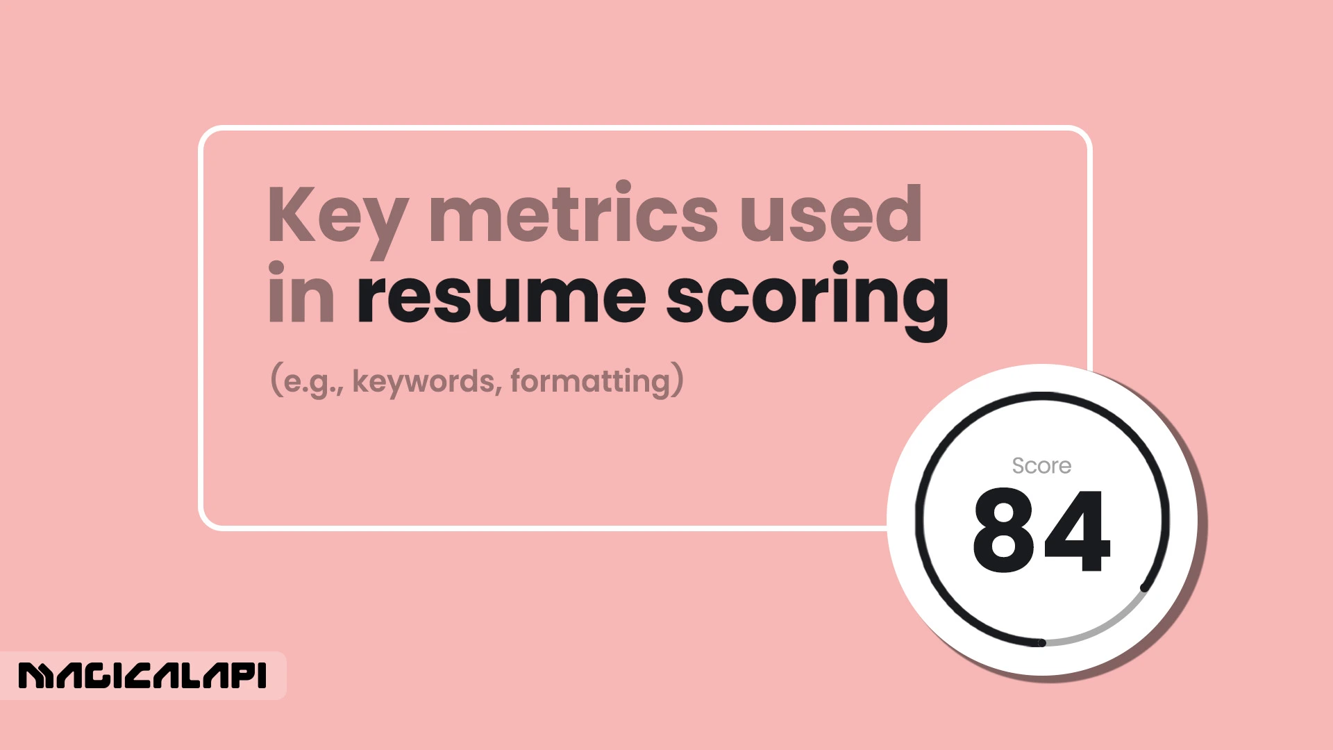 Key Metrics Used in Resume Scoring (e.g., Keywords, Formatting ...