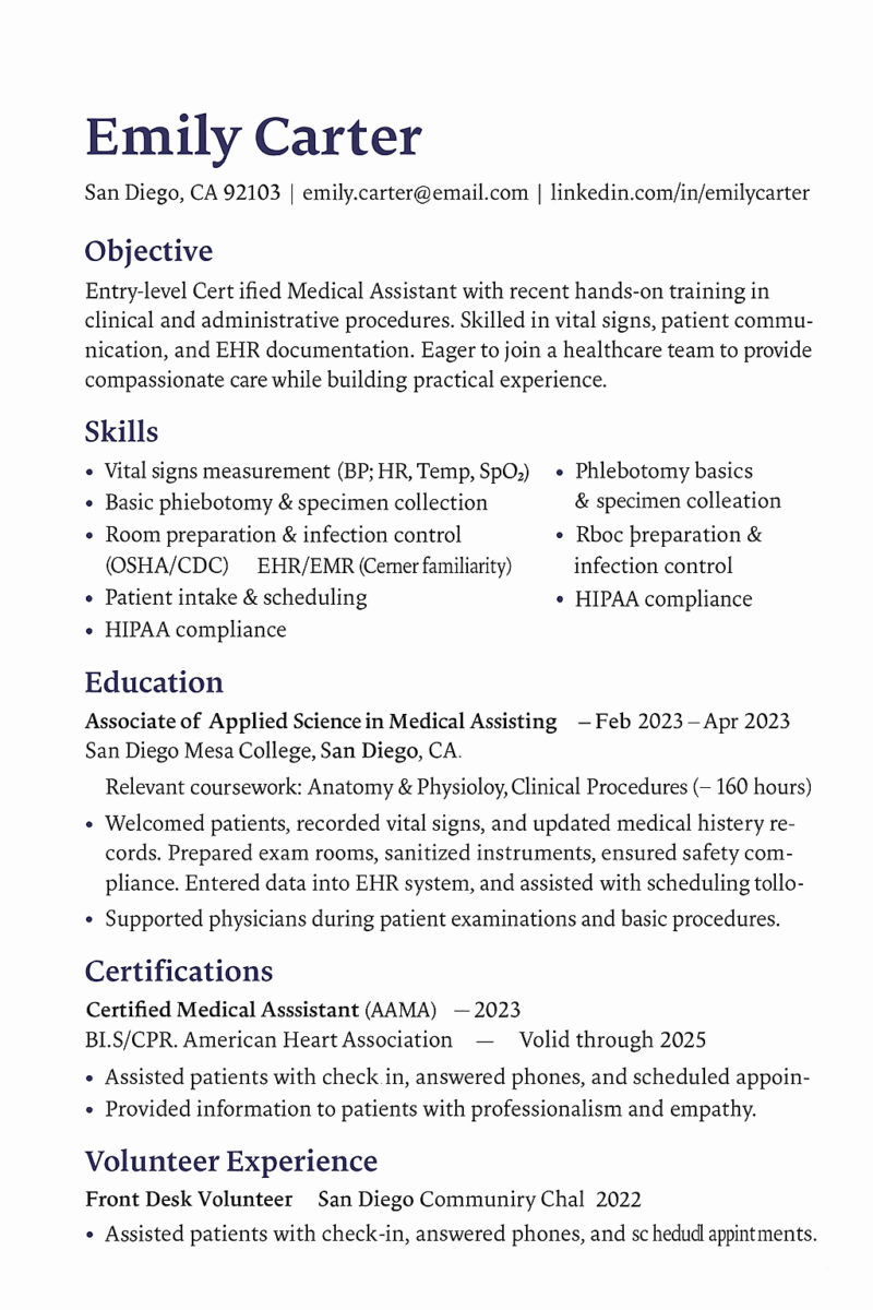How to Write a Medical Assistant Resume in 2025 - MagicalAPI